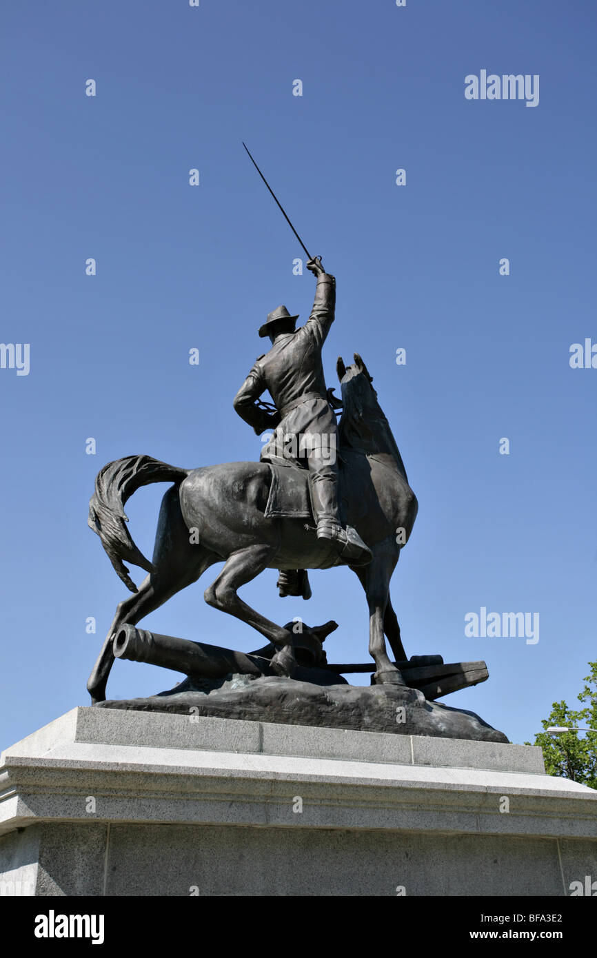 View of the statue of Thomas Francis Meagher from the back, at the ...