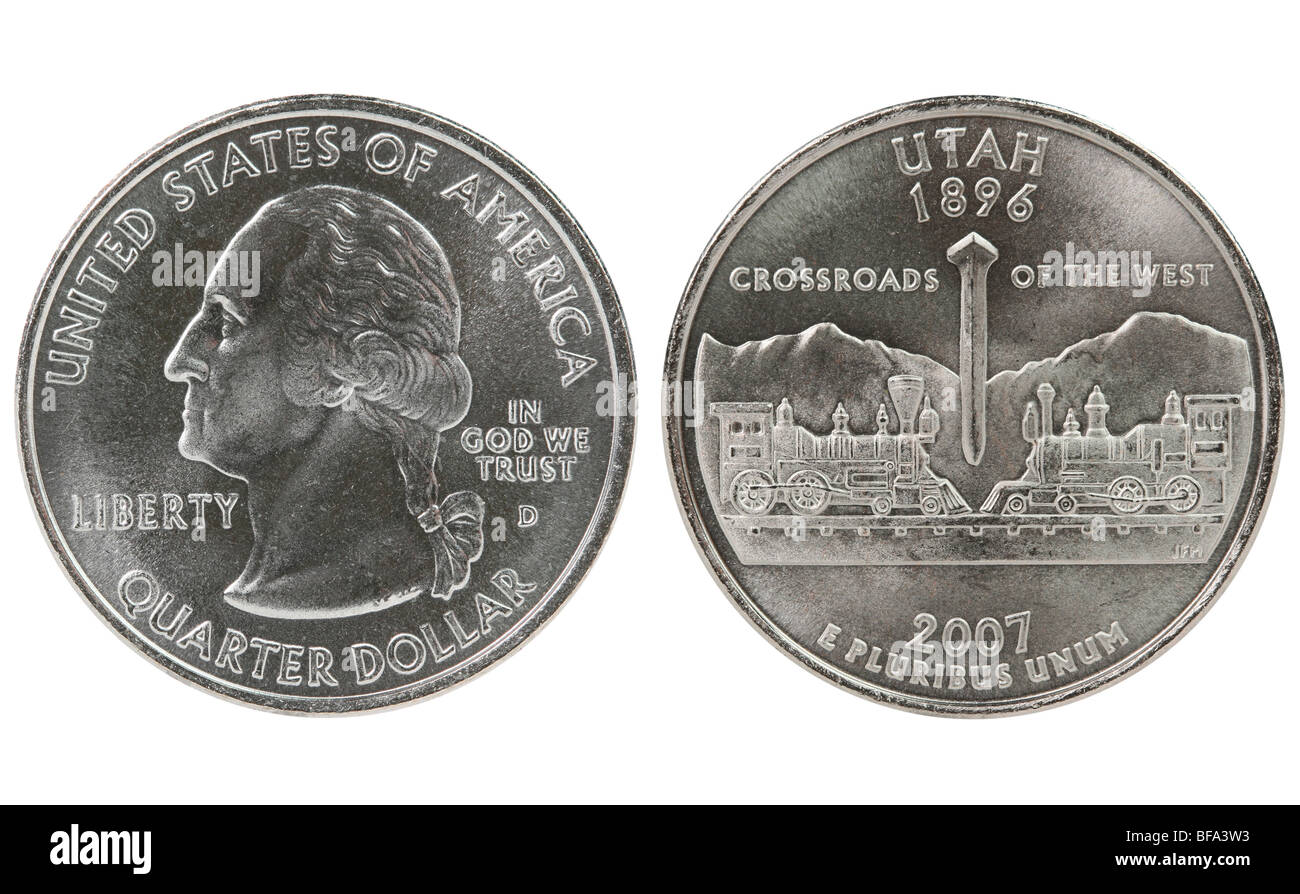 Utah State Quarter coin Stock Photo - Alamy