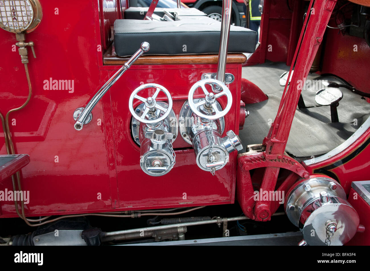 Old Leyland Metz Turntable Ladder Fire Engine Stock Photo - Alamy
