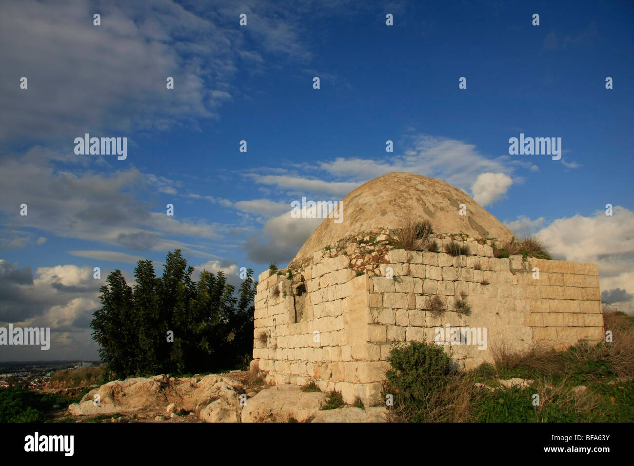 Israel, Sharon region. The Sheikh's Tomb north of Migdal Afek ...