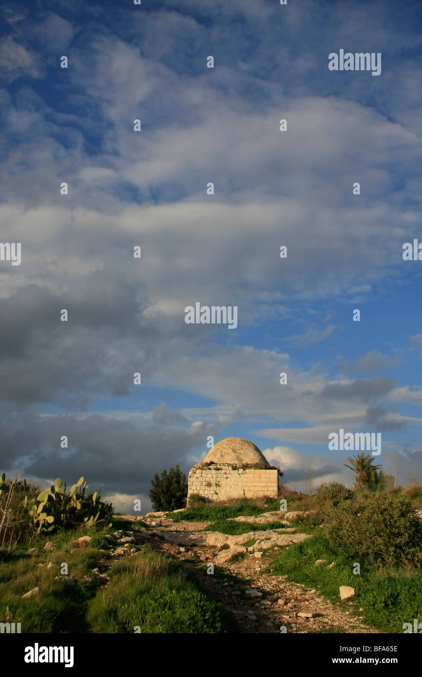 Israel, Sharon region. The Sheikh's Tomb north of Migdal Afek ...