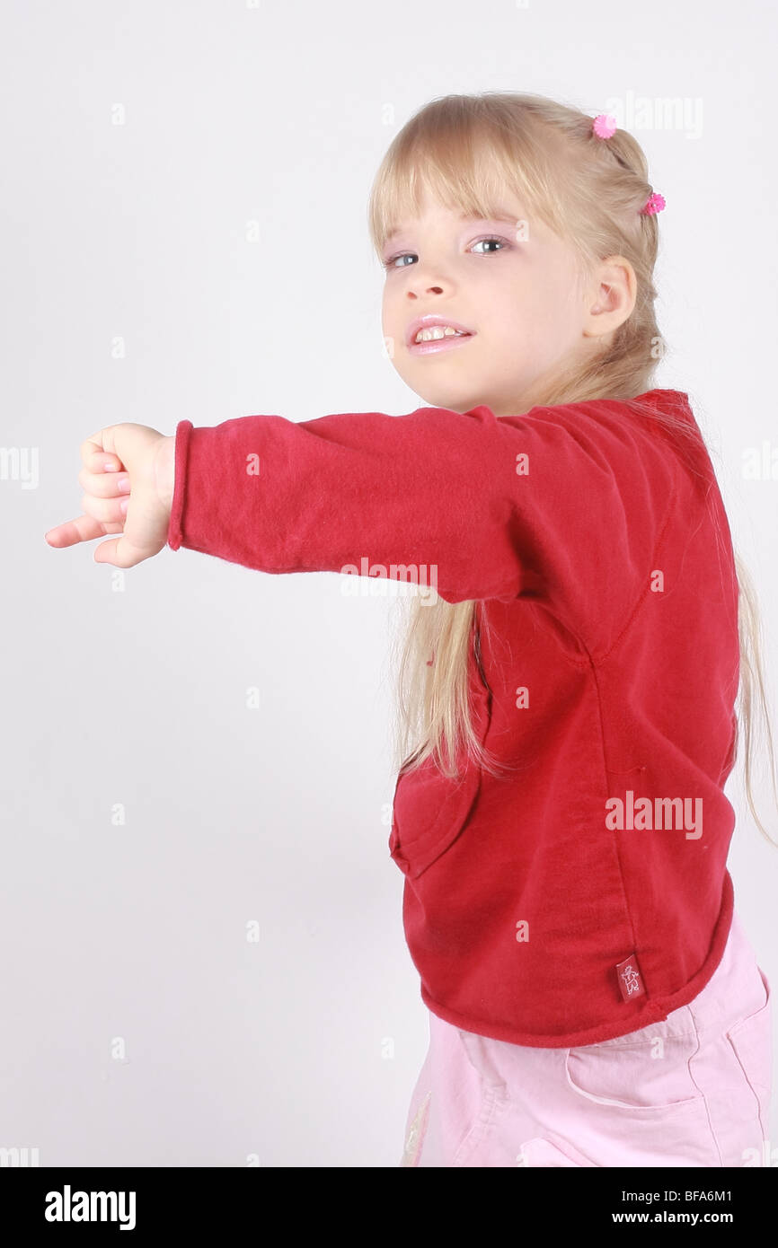 kid child expressive emotions girl white background standing portrait ...
