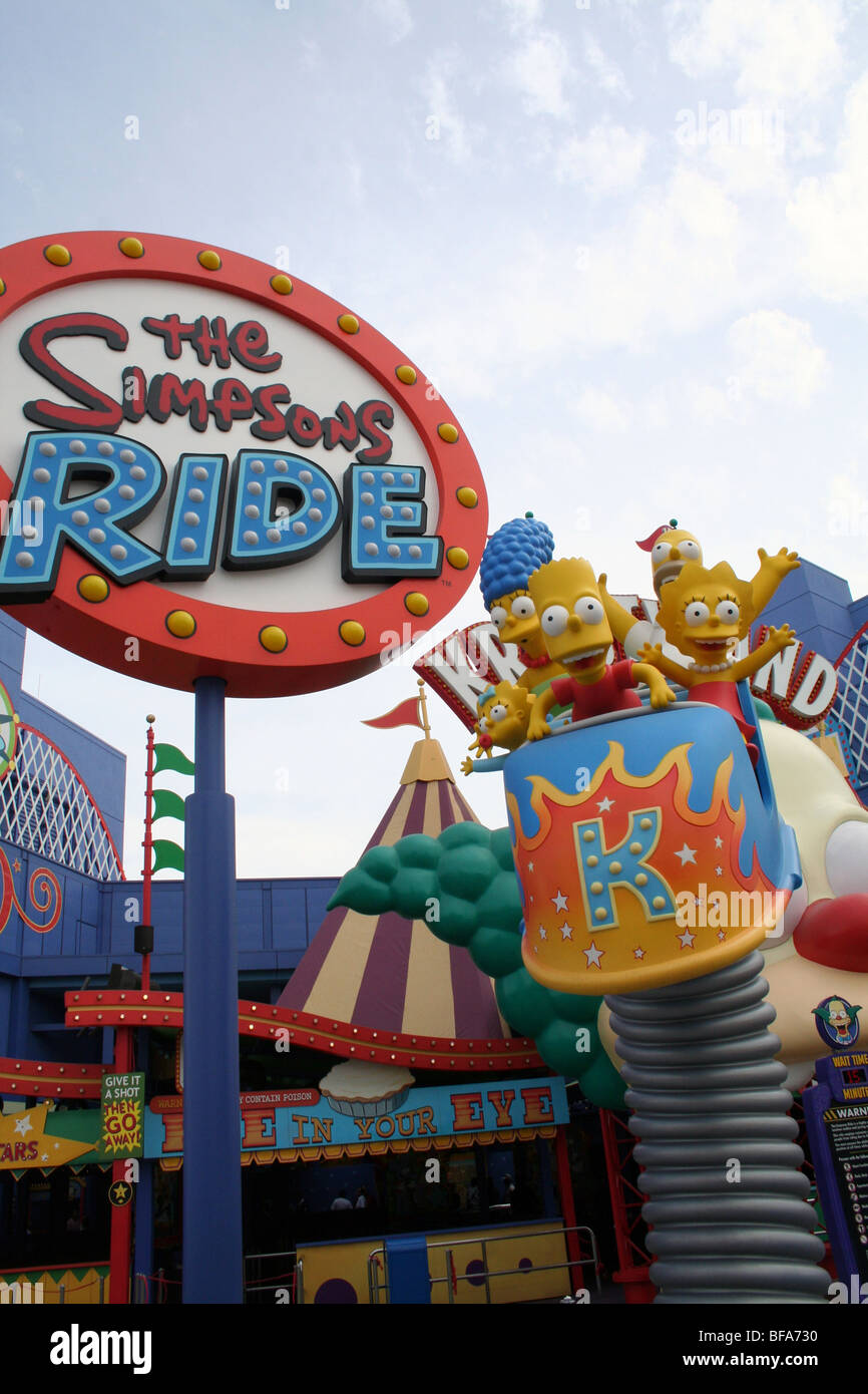 The Simpsons ride at Universal Studios California Stock Photo - Alamy