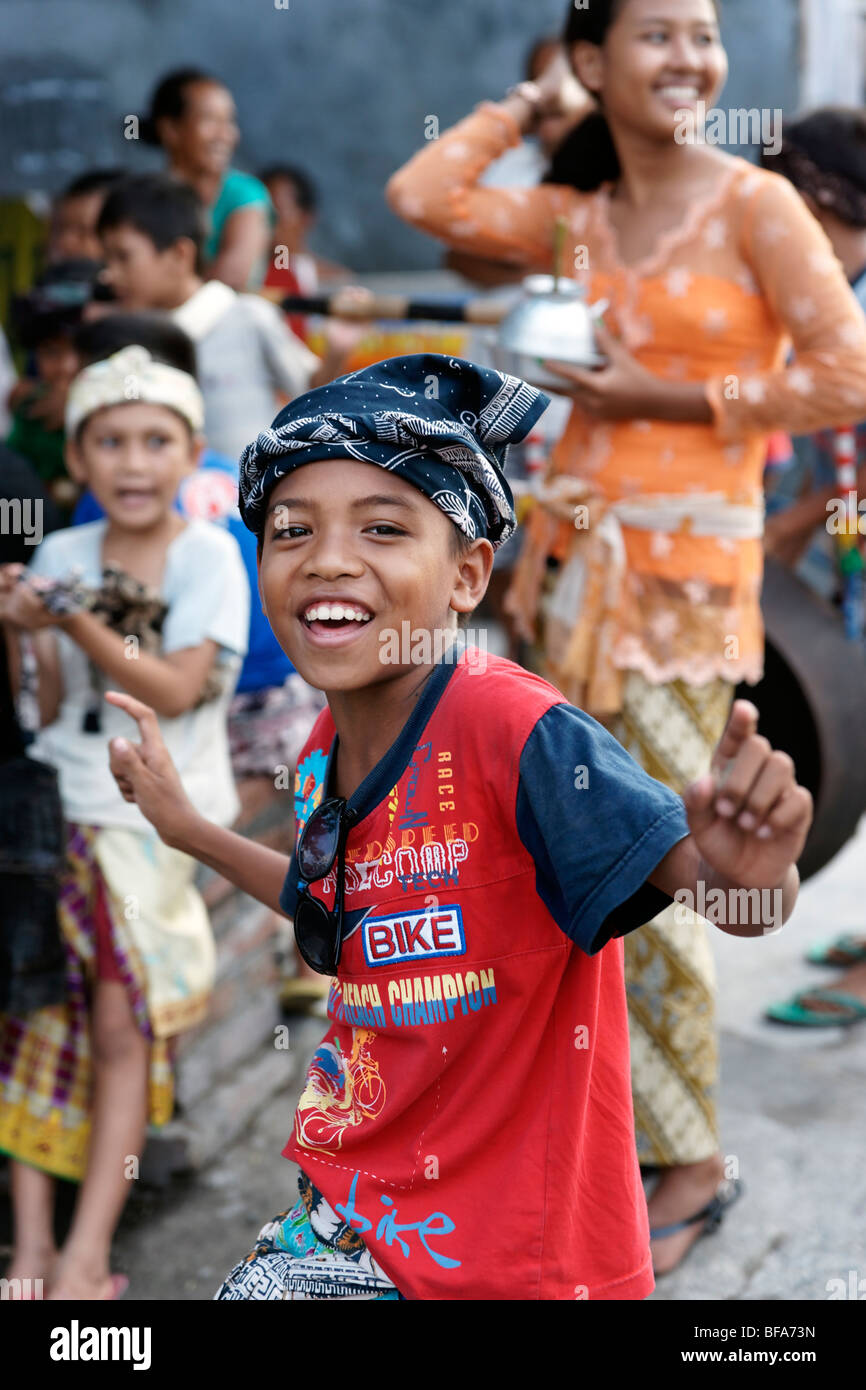 Boy dancing happily in Sanur, Bali Stock Photo - Alamy