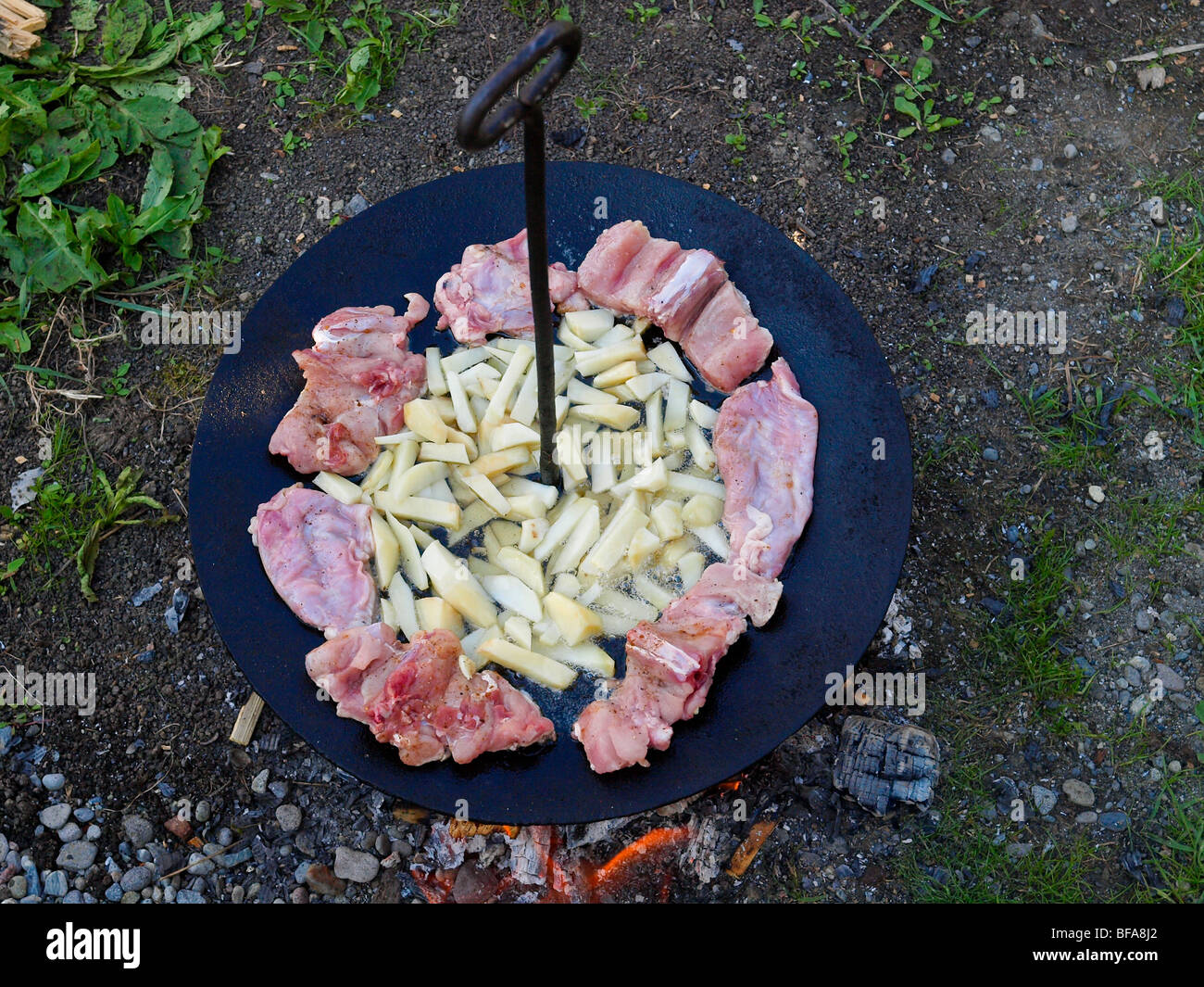 Athya, old, traditonal Romanian Hungarian village, grill Stock Photo ...