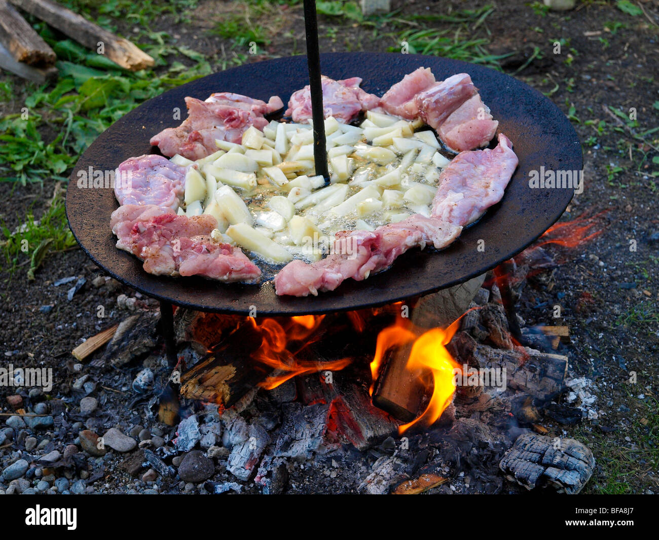 Athya, old, traditonal Romanian Hungarian village, grill Stock Photo ...