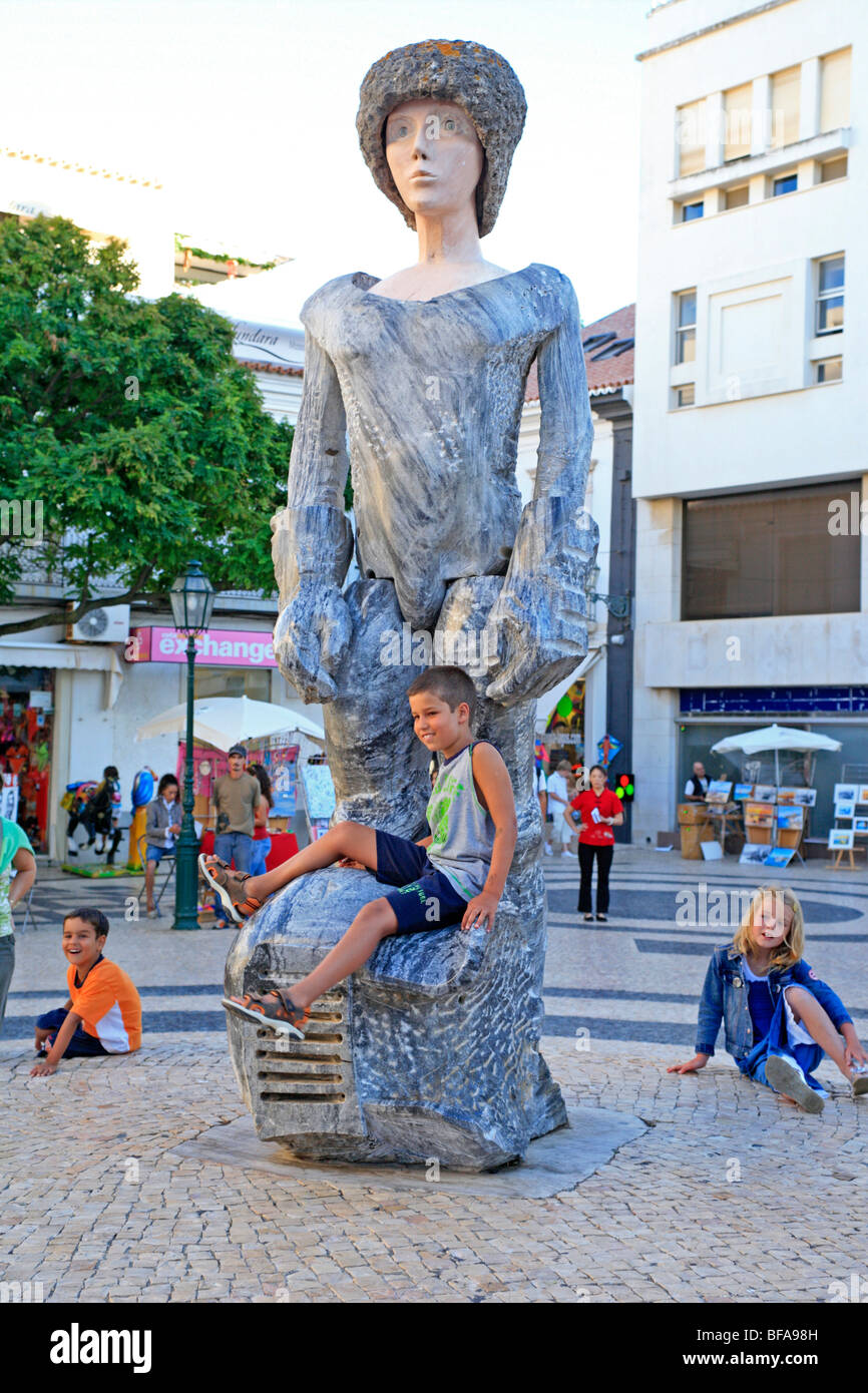 statue in Lagos, Algarve, Portugal Stock Photo - Alamy