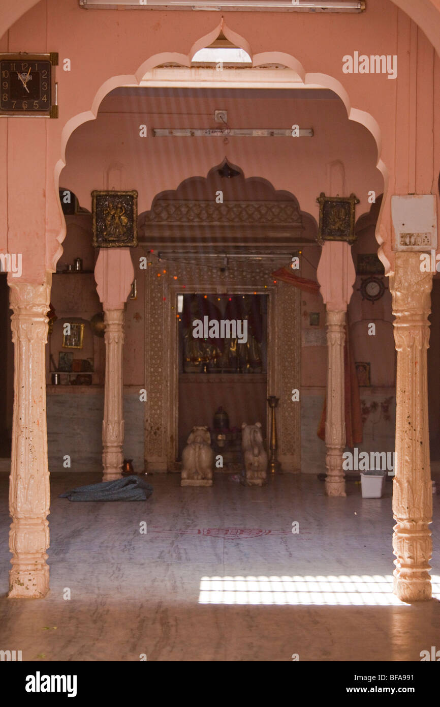 Inside one of the many Hindu Temples in Pushkar India Stock Photo - Alamy