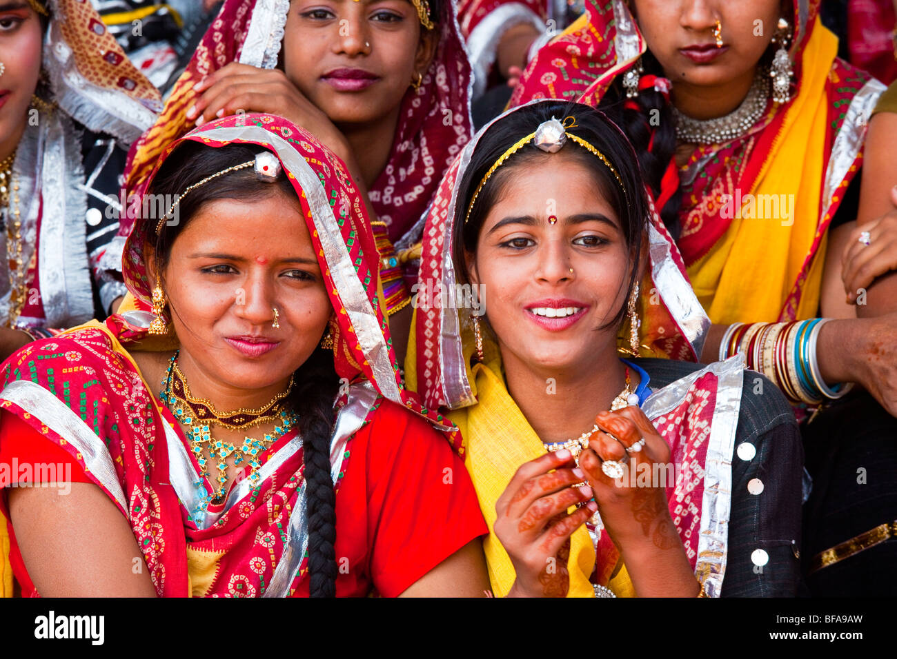 Rajput girls at the Camel Fair in Pushkar India Stock Photo - Alamy