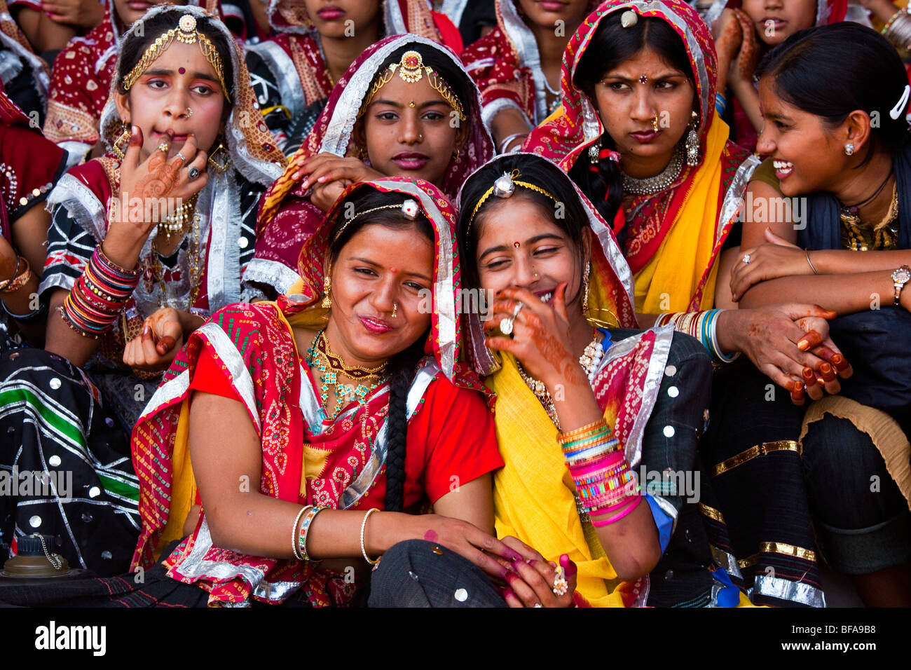 Rajput girls at the Camel Fair in Pushkar India Stock Photo - Alamy