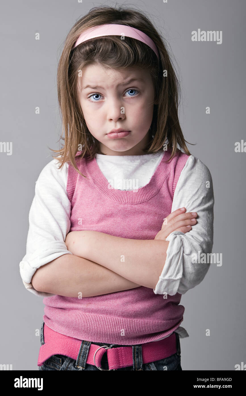 Shot of a Cute but Unimpressed Child Stock Photo - Alamy