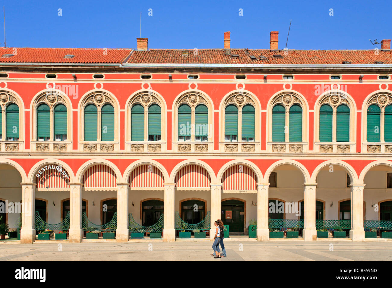 Square of the Republic in Split, Central Dalmatia, Croatia Stock Photo ...