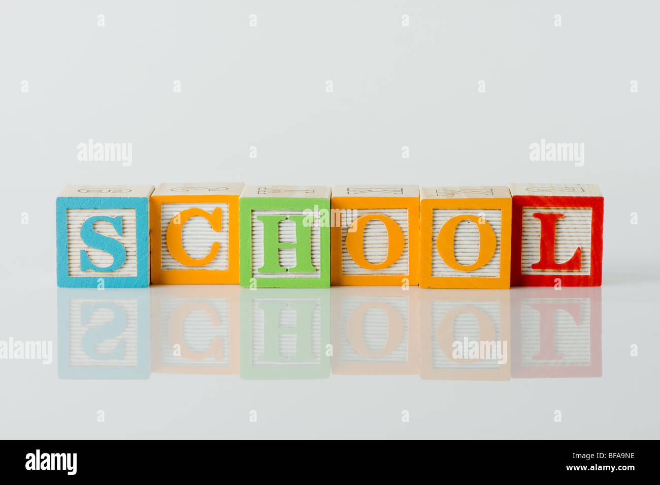 Childs Block Letter Word - School Stock Photo - Alamy