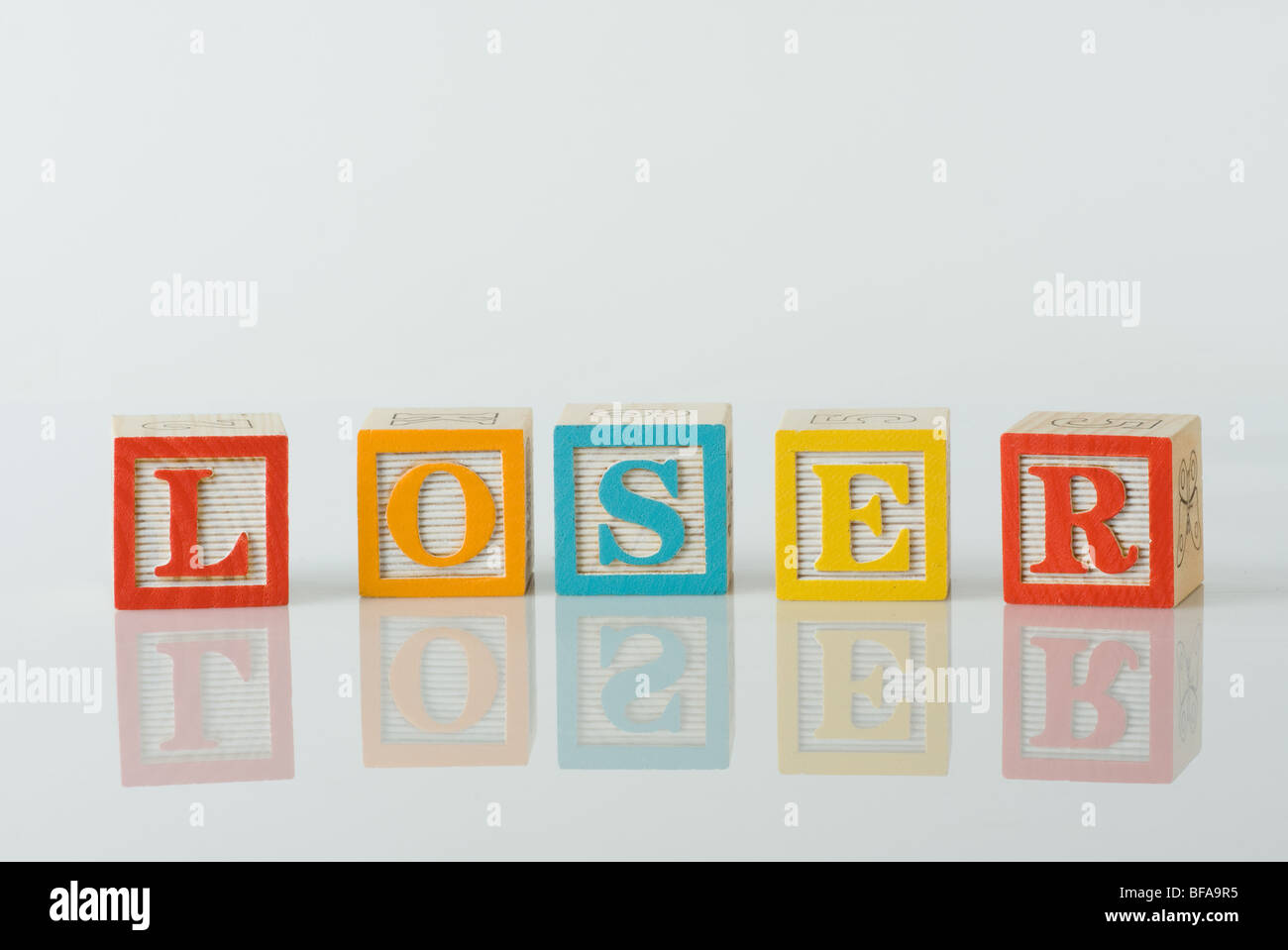 Childs Block Letter Word - Loser Stock Photo - Alamy