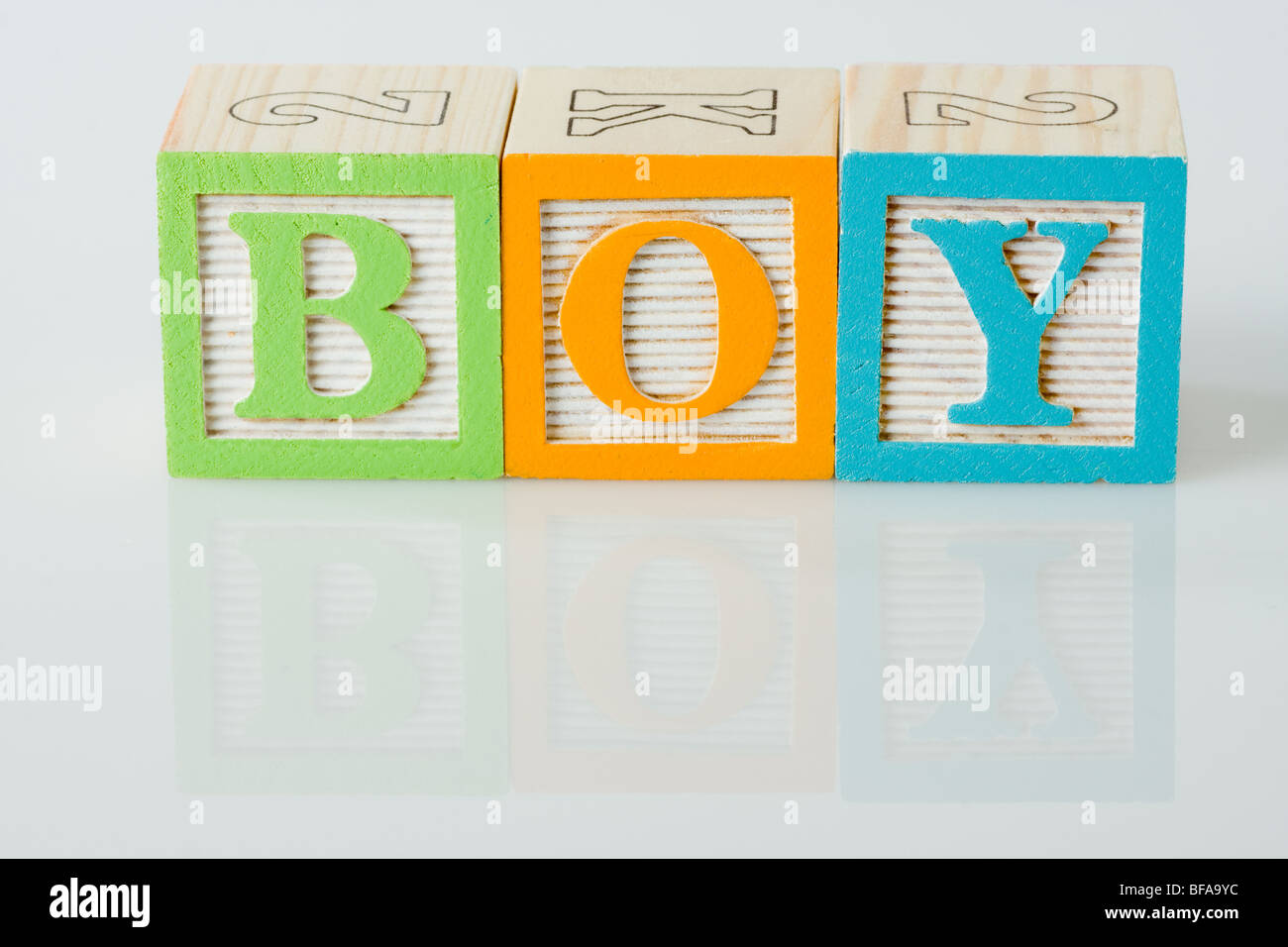 Childs Block Letter Word - Boy Stock Photo - Alamy