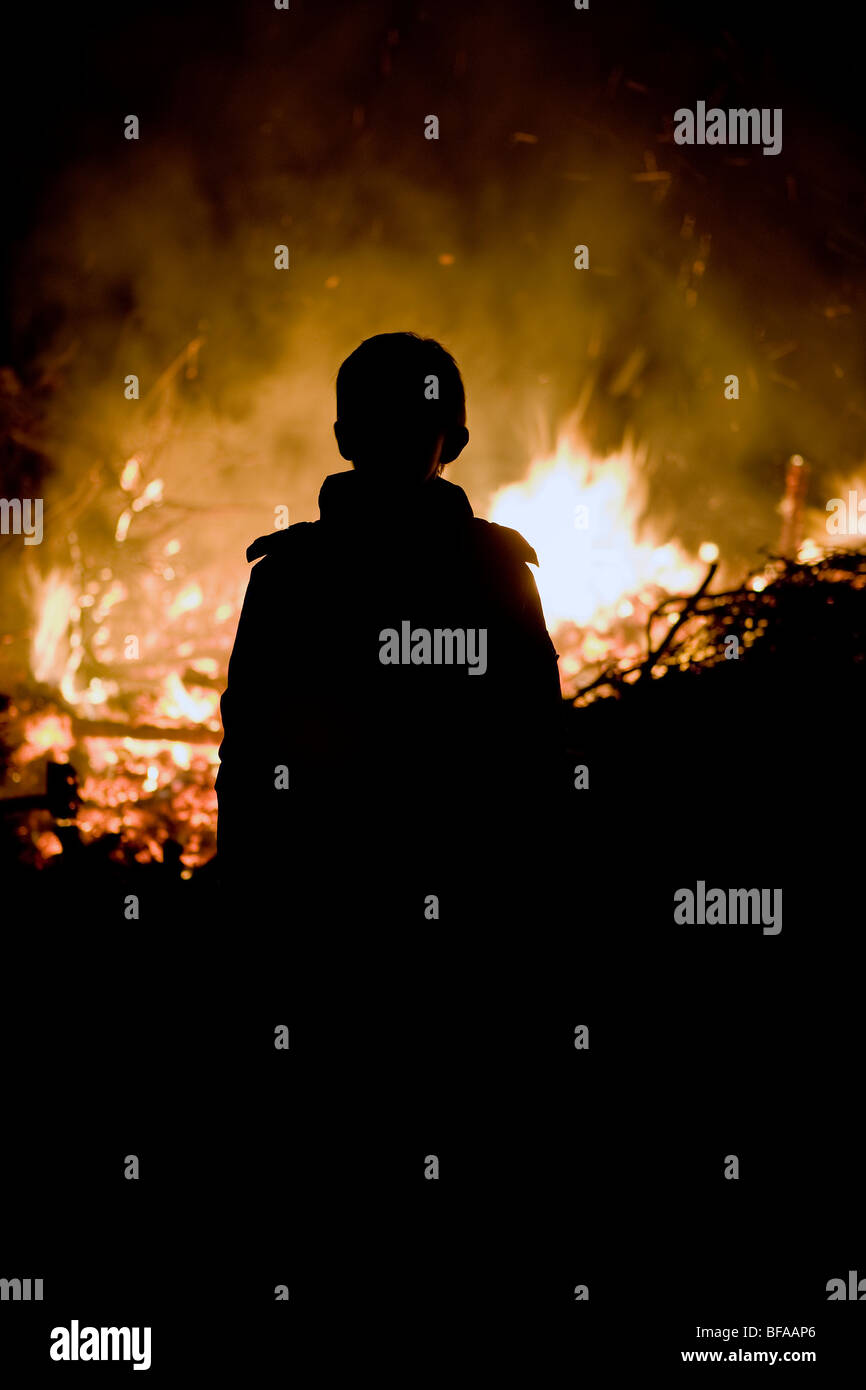 Boy Fire Silhouette High Resolution Stock Photography and Images - Alamy