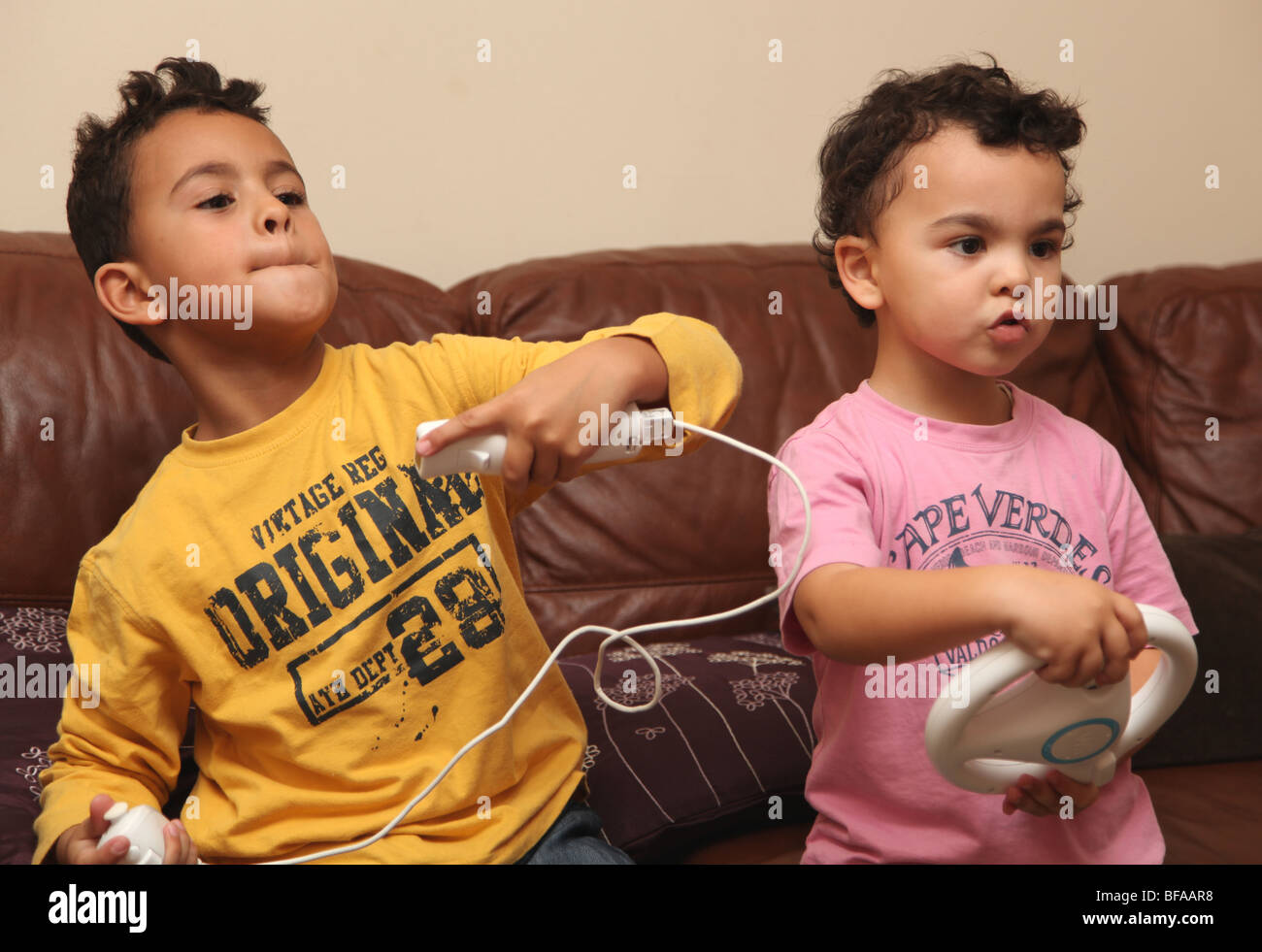 Kids Playing Nintendo Wii High Resolution Stock Photography and Images ...