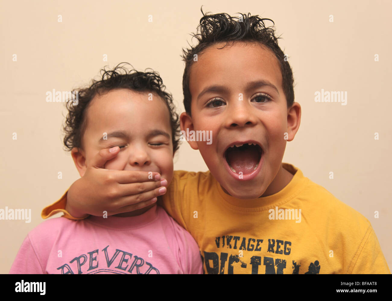 Mixed race brothers Stock Photo - Alamy