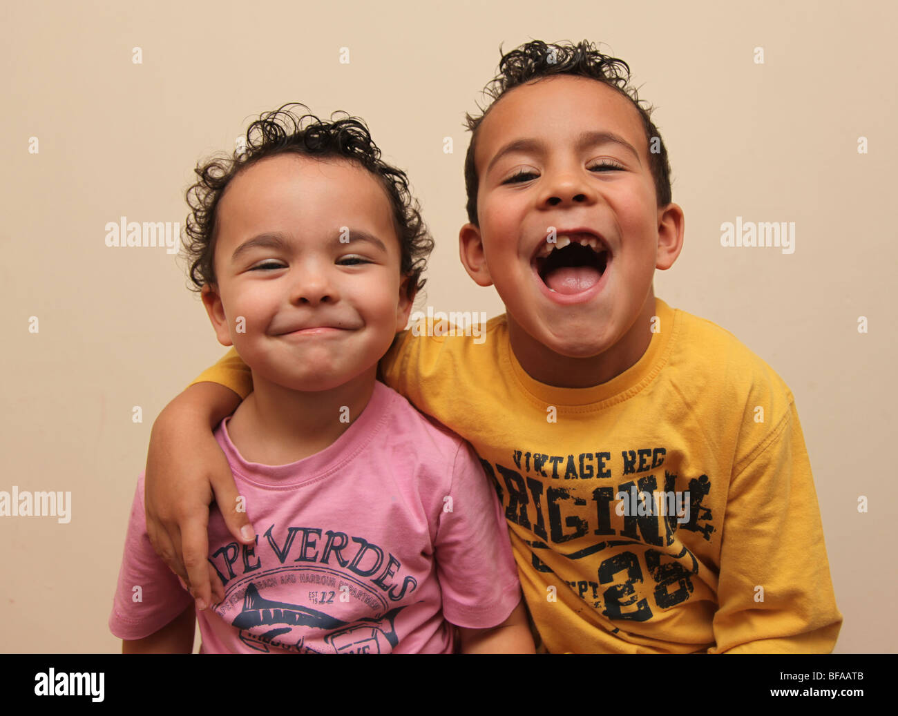 Mixed race brothers Stock Photo - Alamy
