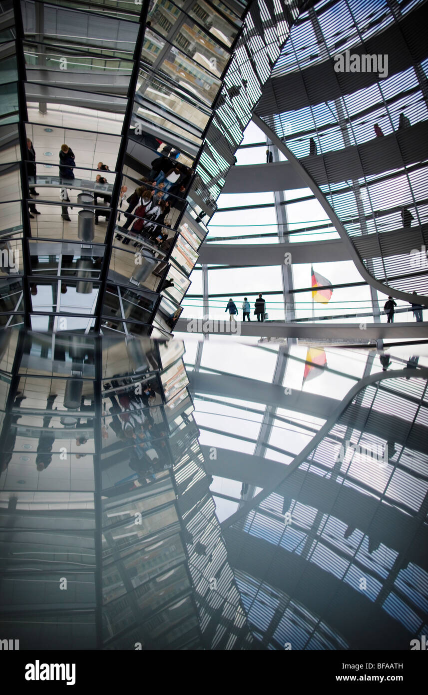 Cupola of the Reichstag - building in Berlin that houses the German ...