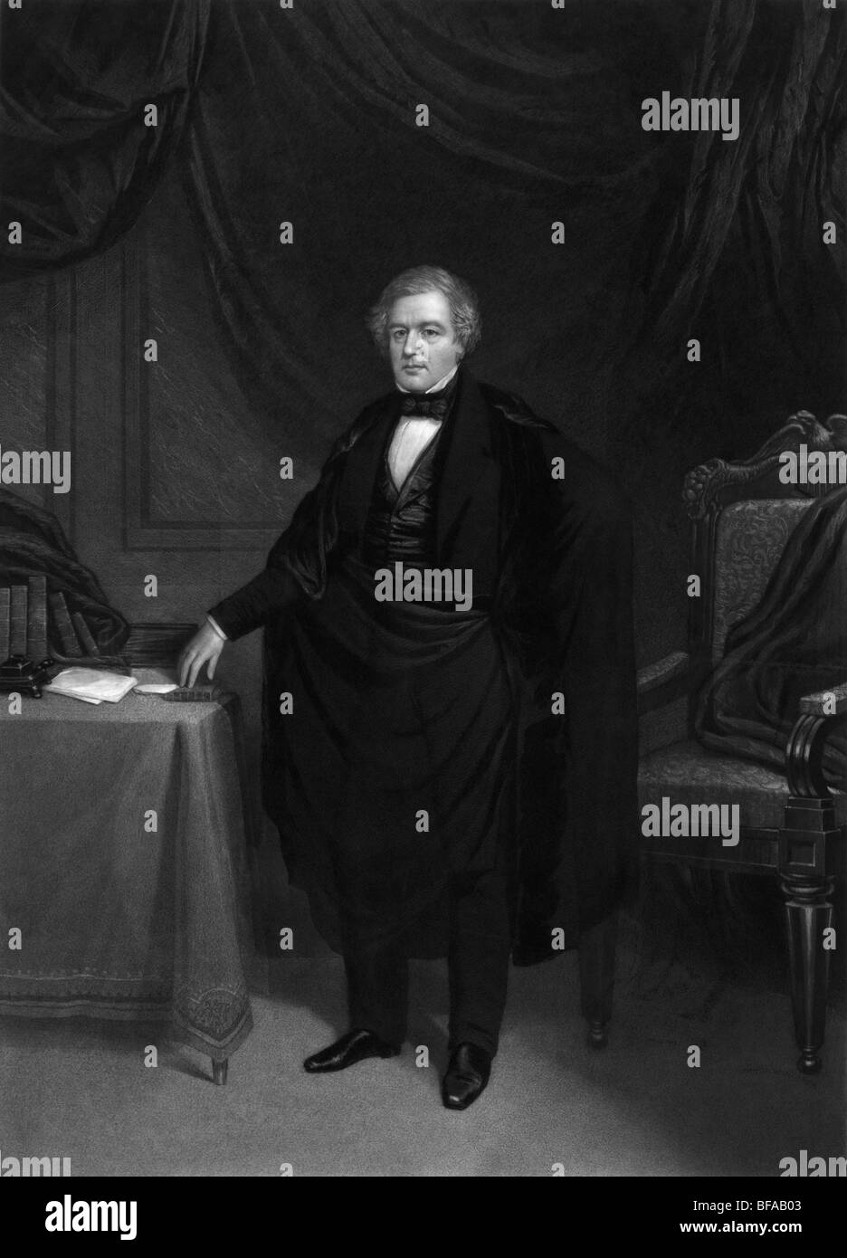Portrait circa 1850 of Millard Fillmore - Fillmore (1800 - 1874) was ...
