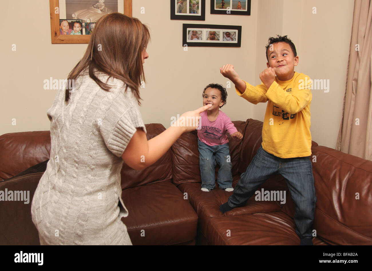 Telling off kids hi-res stock photography and images - Alamy