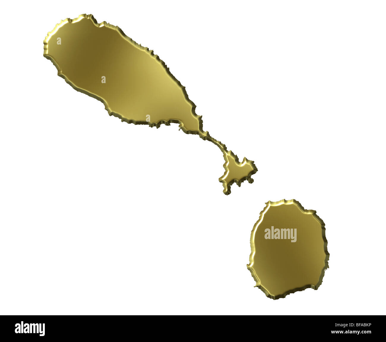 Map of nevis hi-res stock photography and images - Alamy