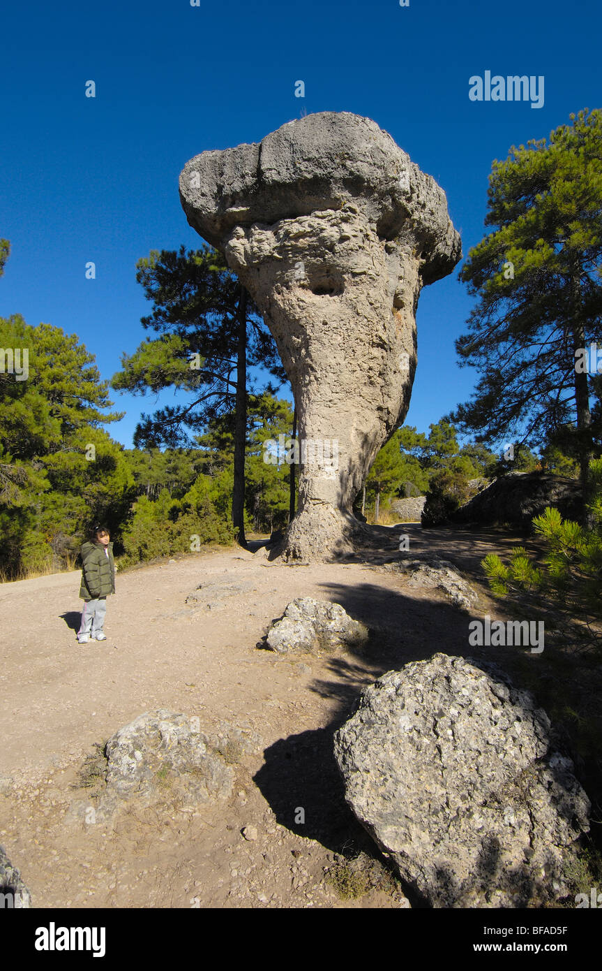 El Tormo Alto rock formation at the Enchanted City (La Ciudad Encantada ...