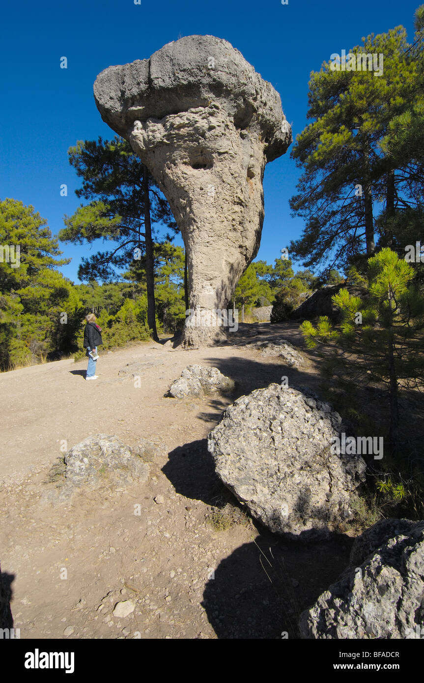 El Tormo Alto rock formation at the Enchanted City (La Ciudad Encantada ...
