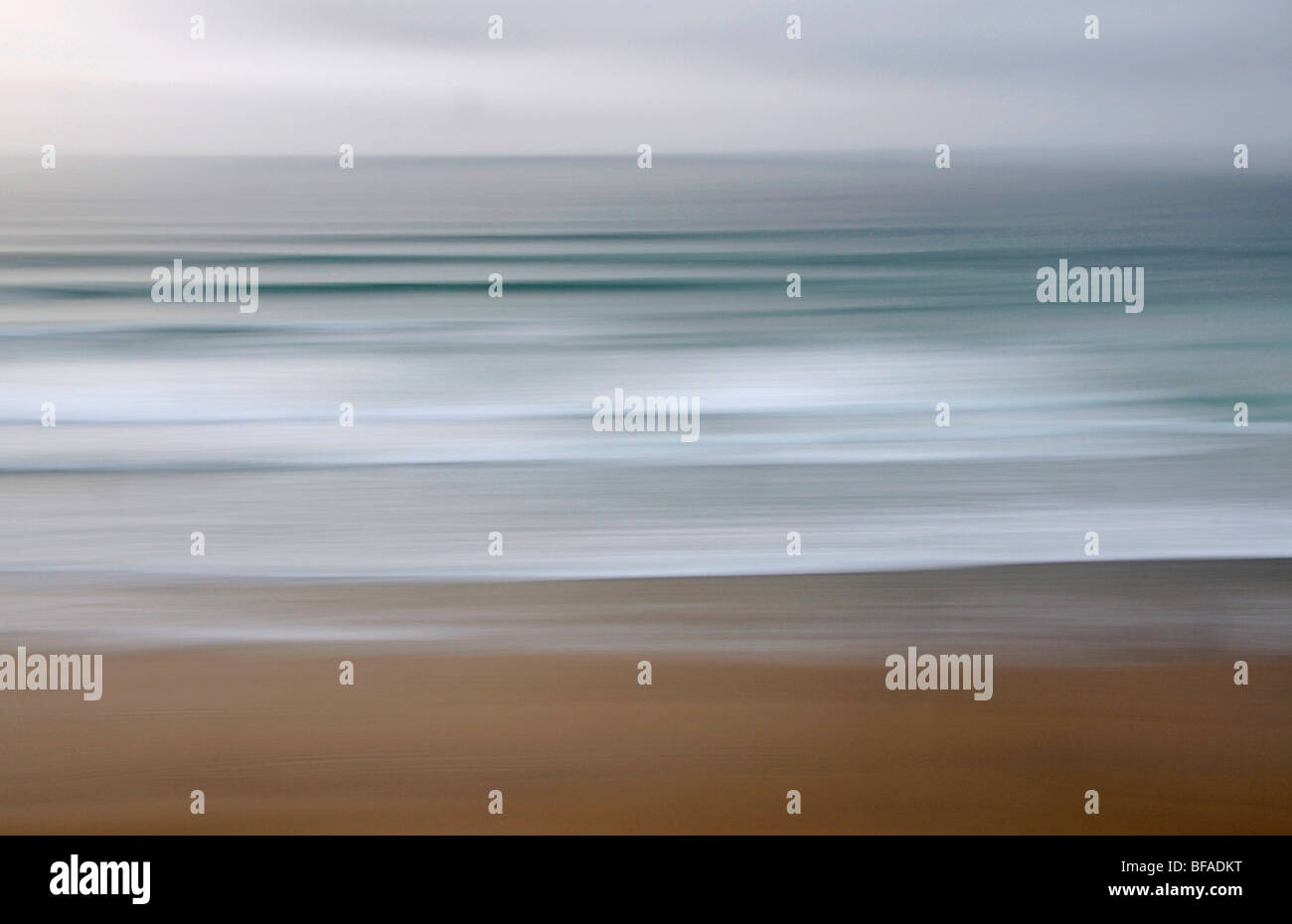 Watergate bay, Newquay, Cornwall, England (intentional camera movement ...
