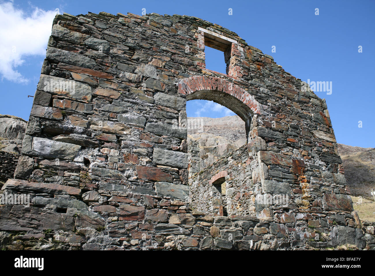 Snowdon miners buildings Stock Photo - Alamy