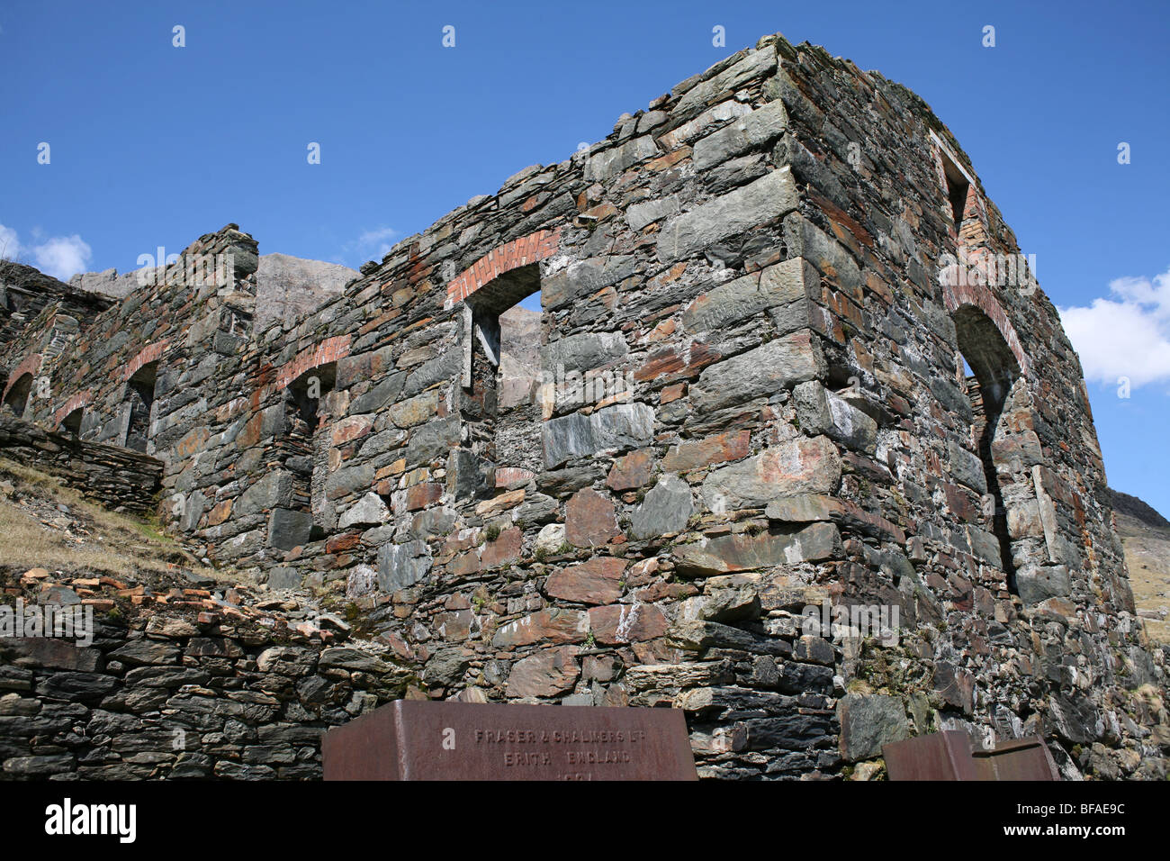 Snowdon miners buildings Stock Photo - Alamy