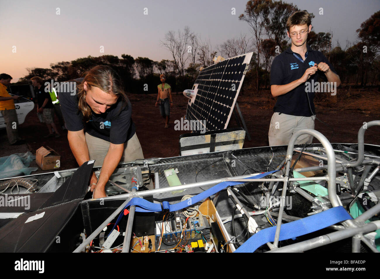 The UK racing team from Cambridge University trying to fox their solar ...