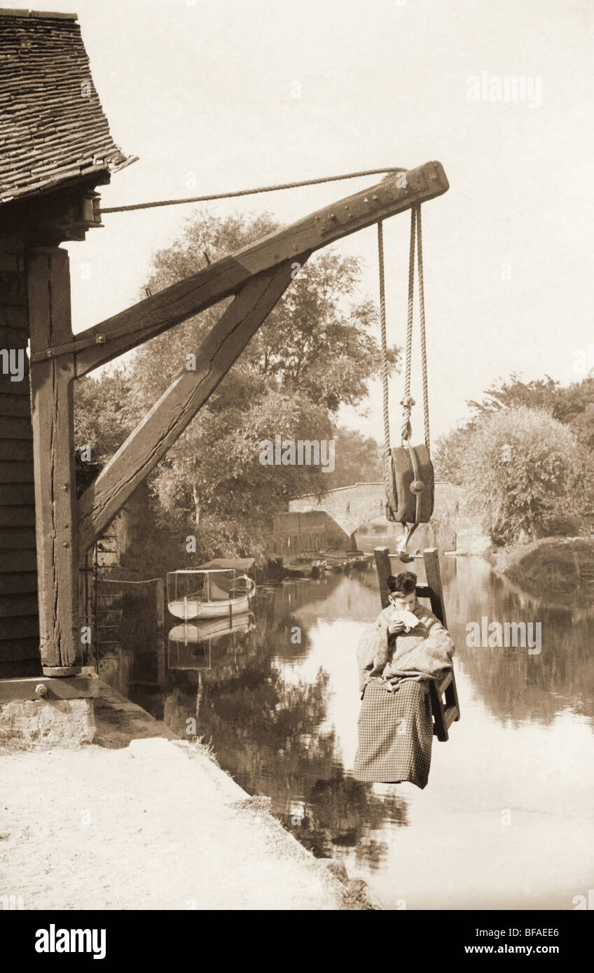Ducking stool punishment hi-res stock photography and images - Alamy