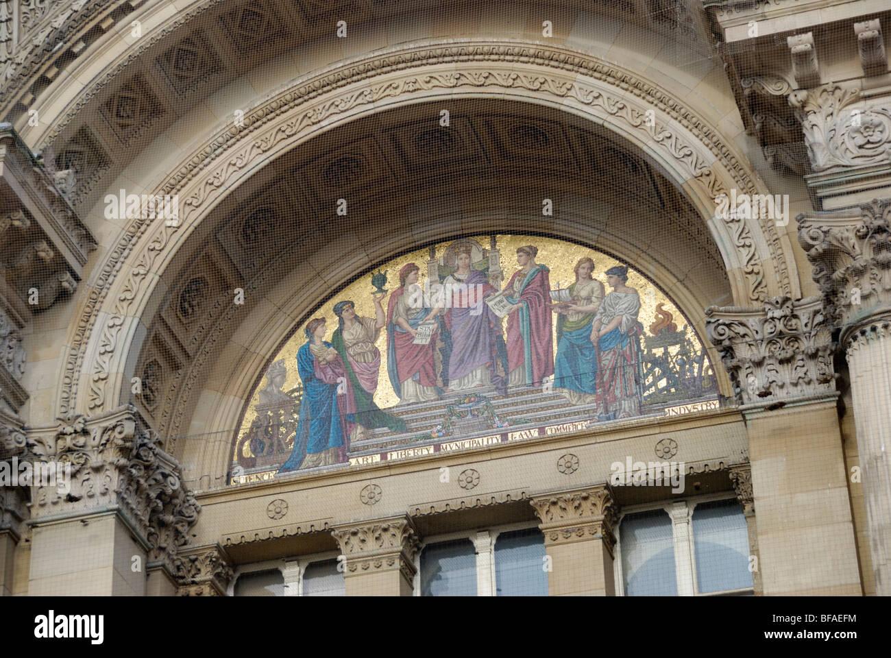 Painting on exterior of Council House in Victoria Square, Birmingham ...