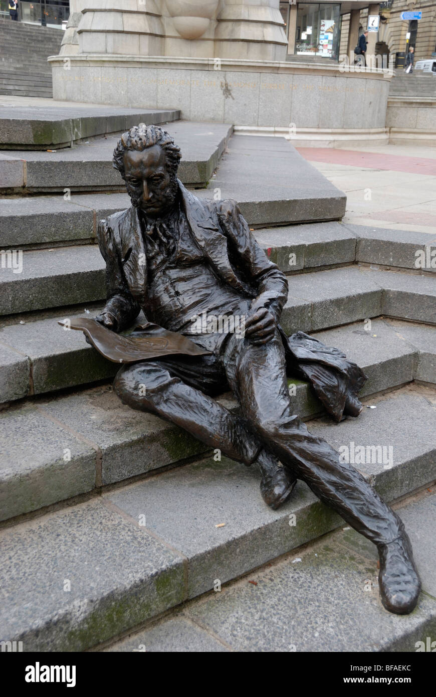 Statue of Thomas Attwood the British economist and strong campaigner ...