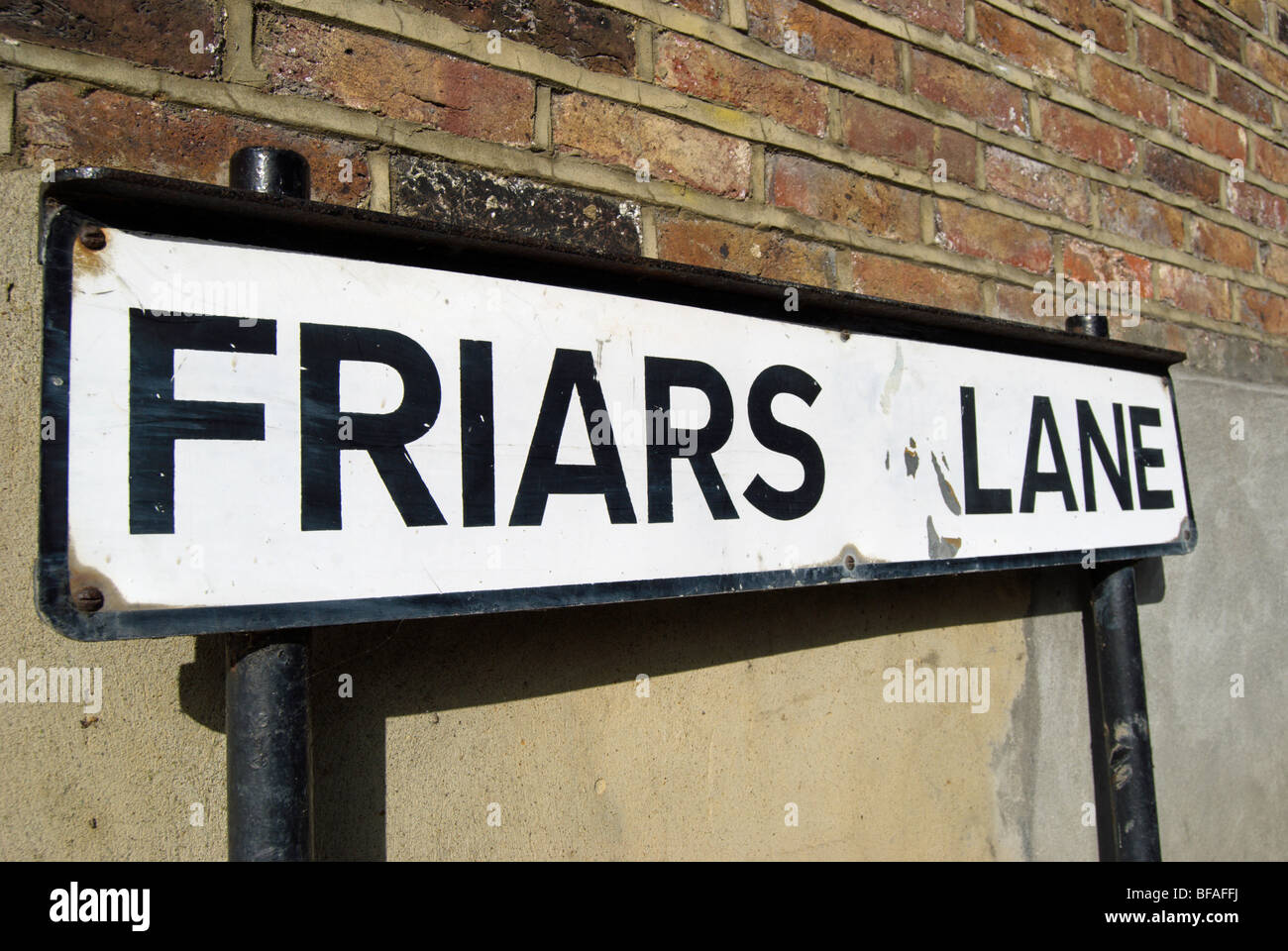 street name sign for friars lane, richmond upon thames, surrey, england ...