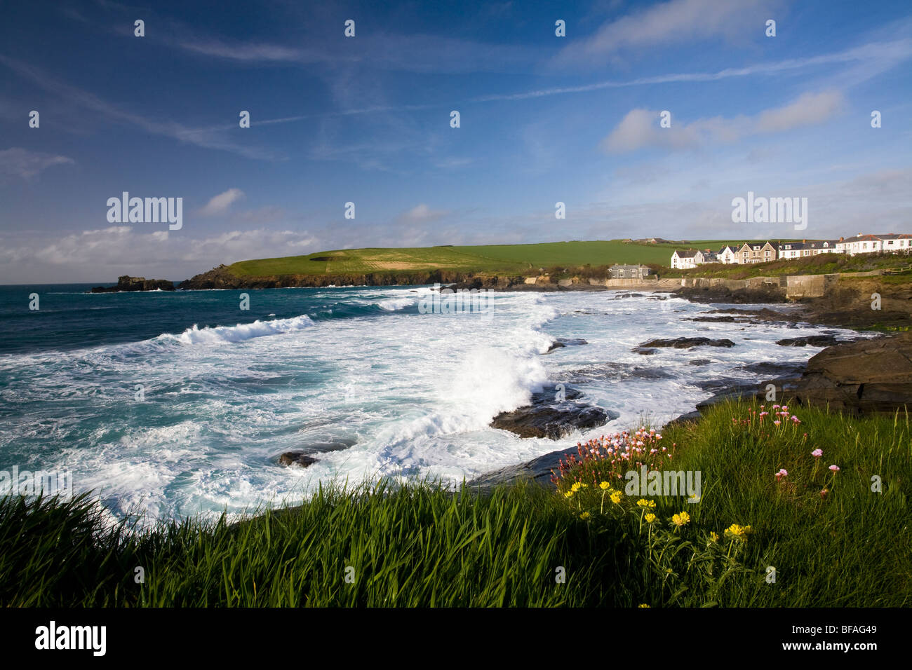 Trevone North Cornish coast, Cornwall, Britain, u.k Stock Photo - Alamy