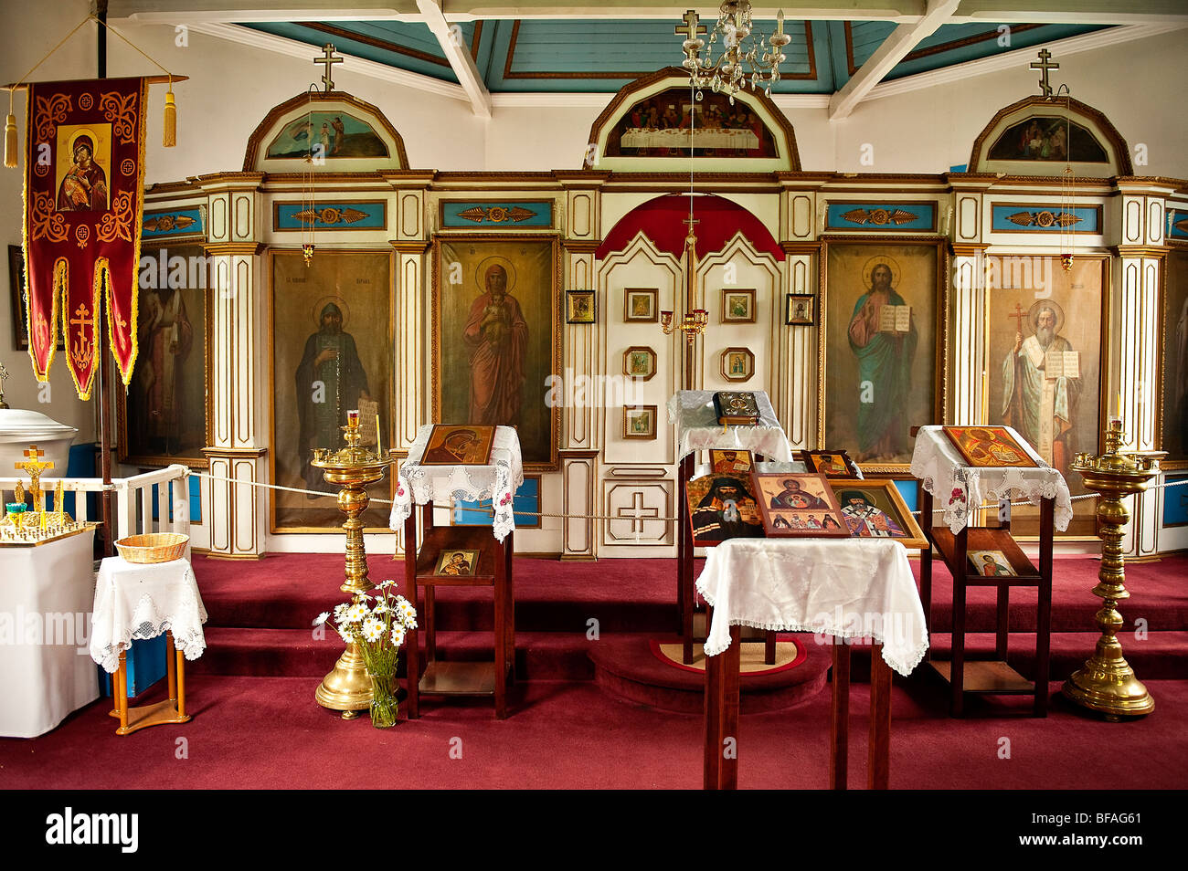 St Nicholas Russian Orthodox Church, Juneau, Alaska, USA Stock Photo ...