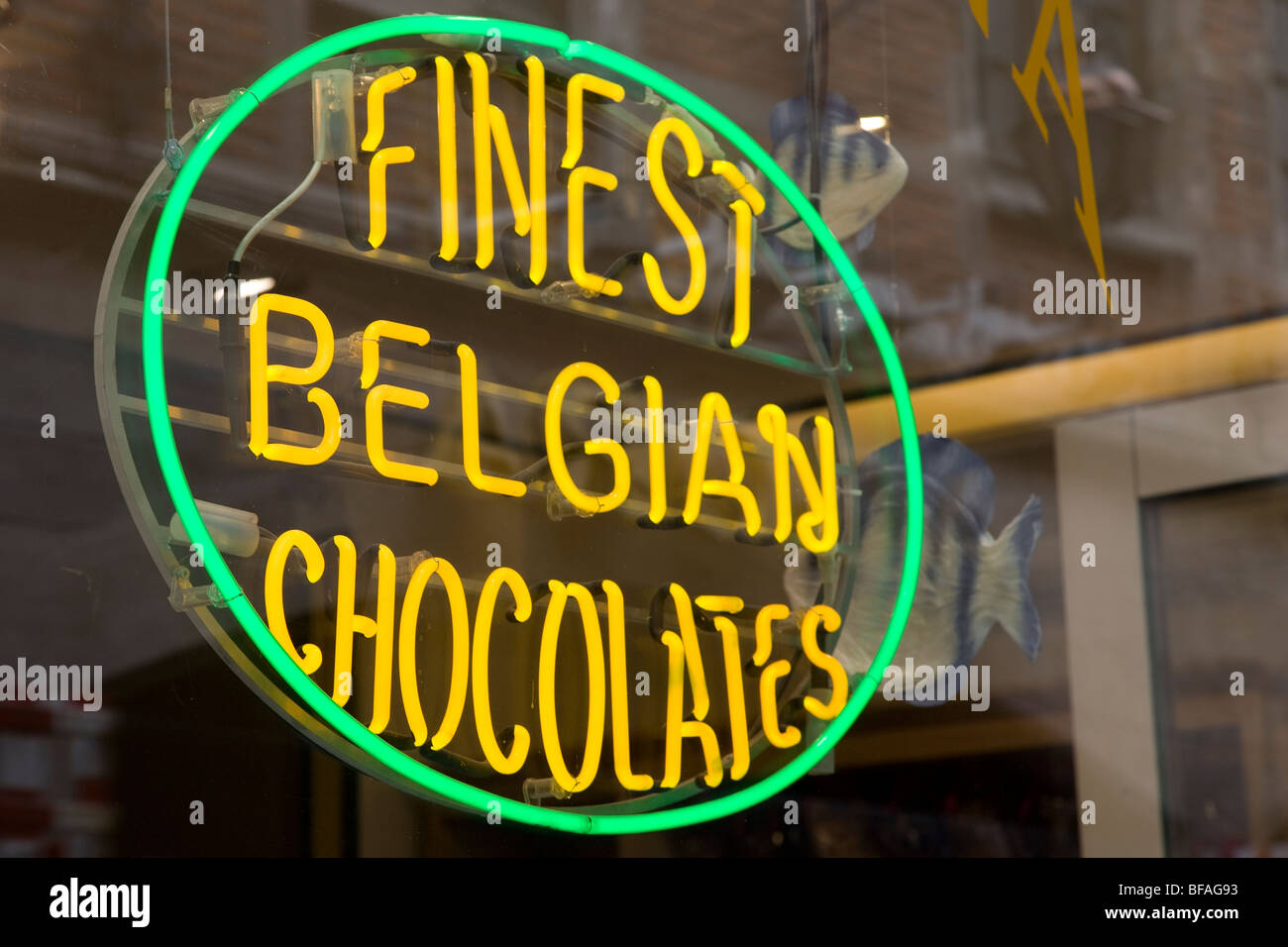 Finest Belgian Chocolate Sign, Brussels, Belgium Stock Photo - Alamy