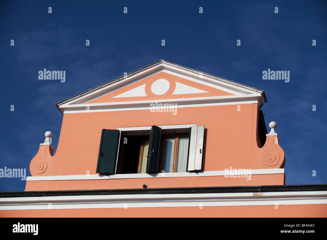 Venetian style house roof detail. Chioggia, Venice, Veneto, Italy Stock ...