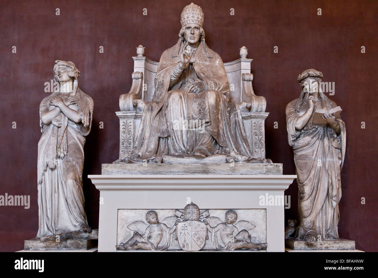 The Monument to Pius 7 at Thorvaldsens Museum in Copenhagen Denmark ...