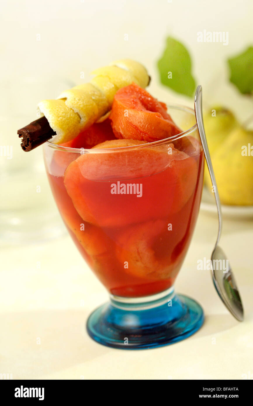 Quince and syrup. Recipe available Stock Photo - Alamy