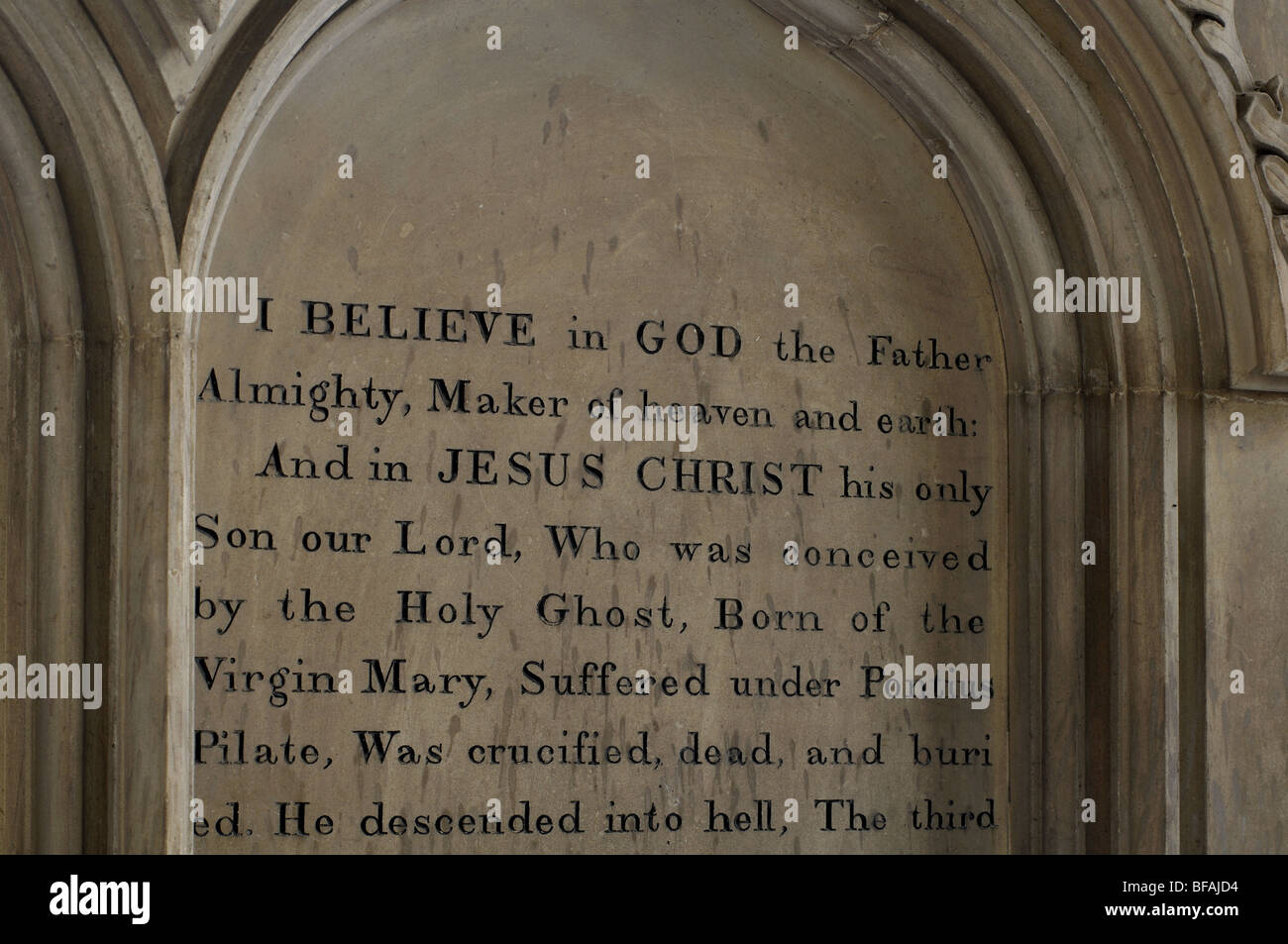 Detail of reredos in St. Peter and St. Paul Church, Blockley ...