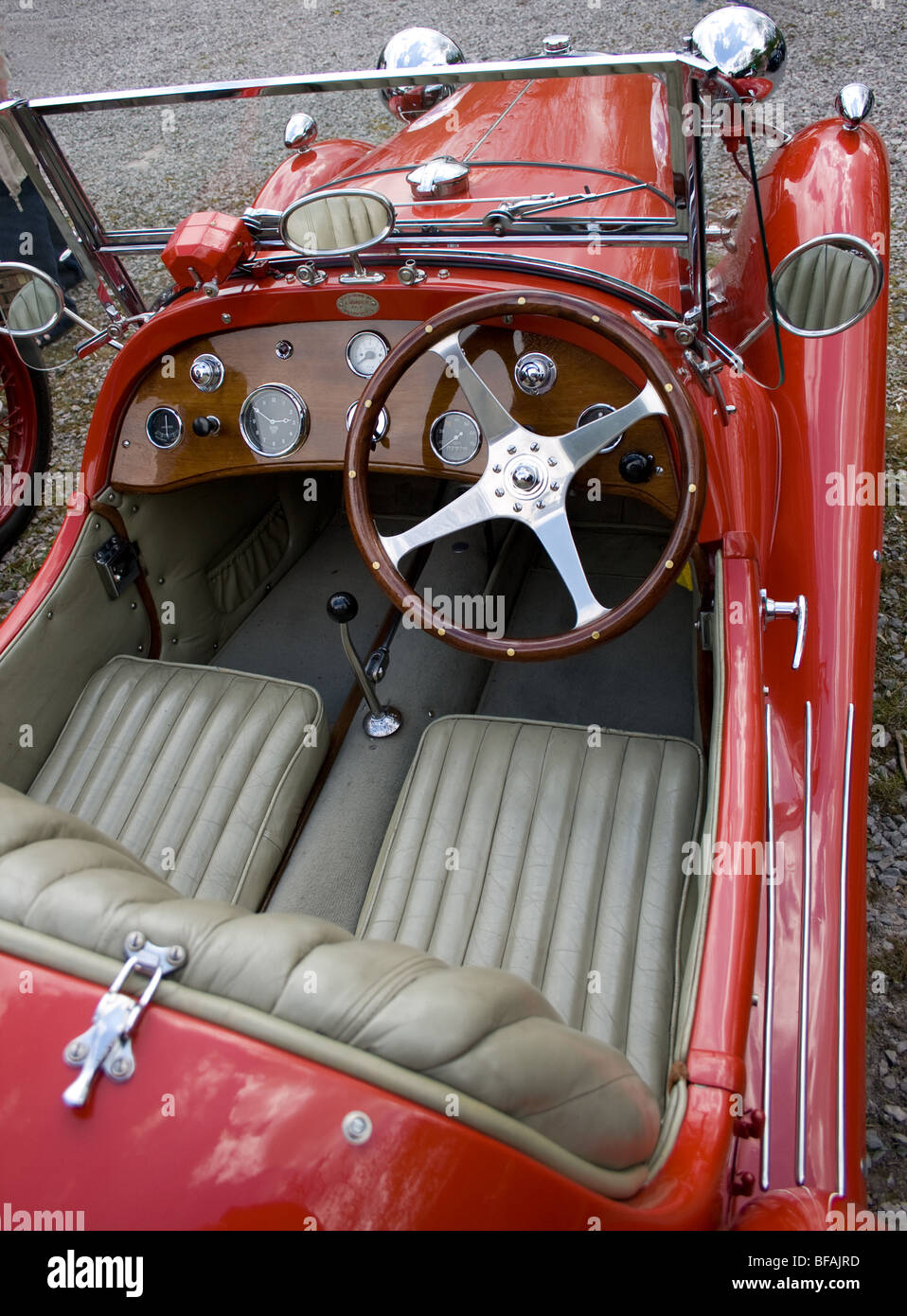 Interior of Austin Seven sports car Stock Photo - Alamy