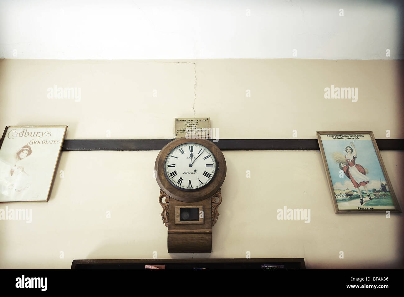 Old Station Clock Kingswear Stock Photo - Alamy