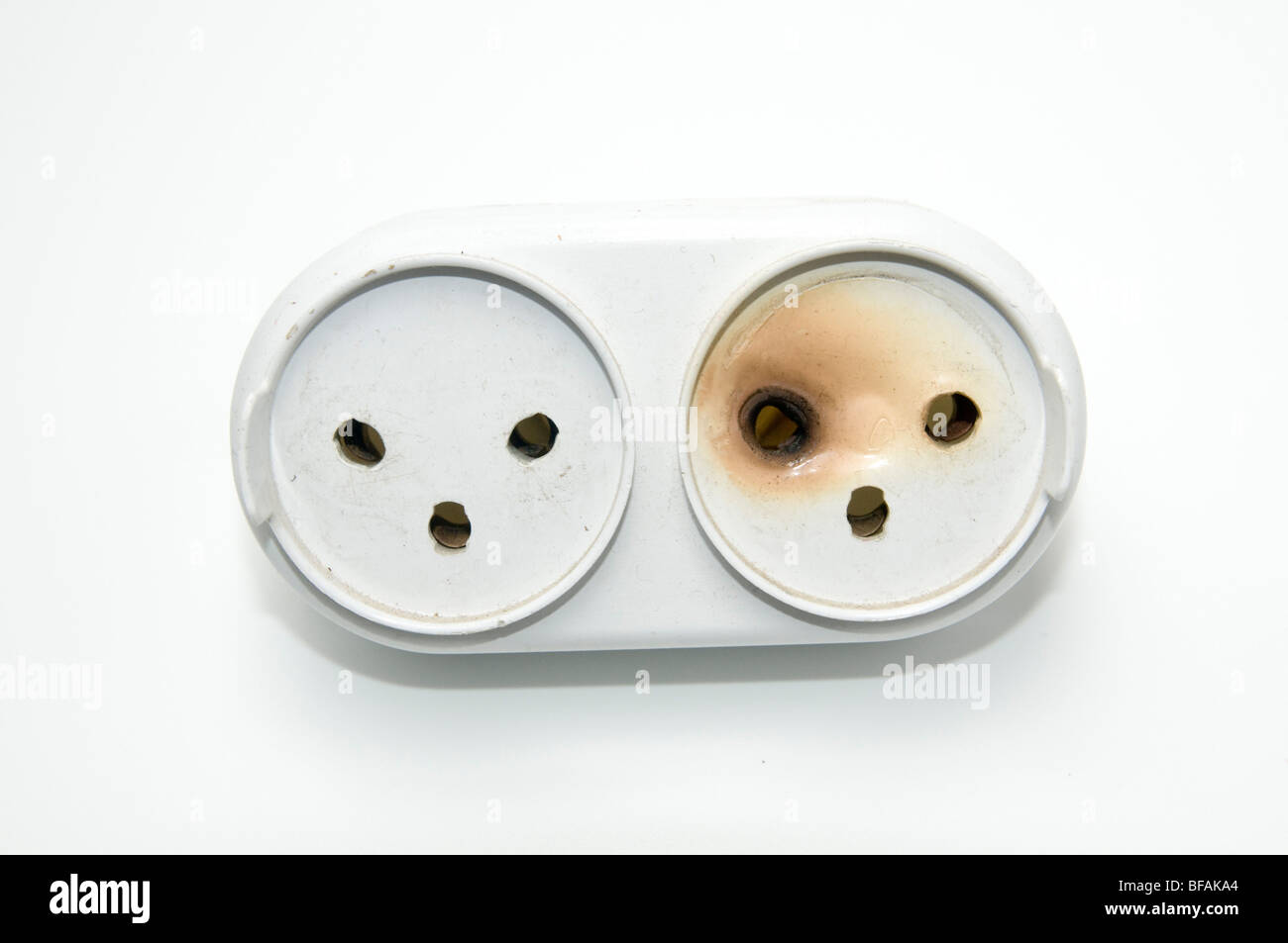 Burnt electrical plug hi-res stock photography and images - Alamy
