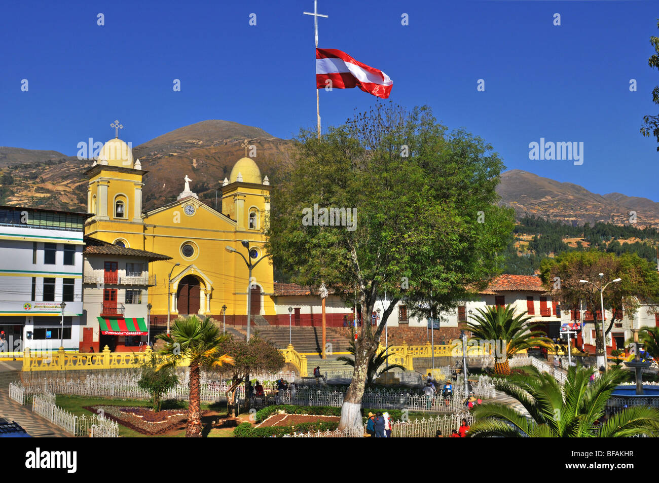 Cajabamba town square in Northern Peru Stock Photo - Alamy