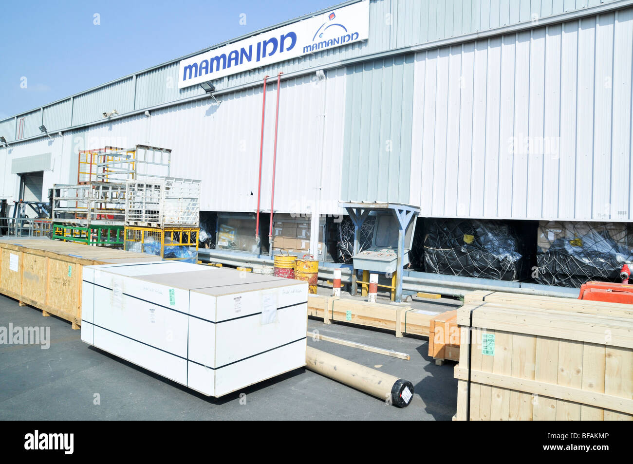 Israel, Ben-Gurion international Airport Cargo storage Stock Photo - Alamy