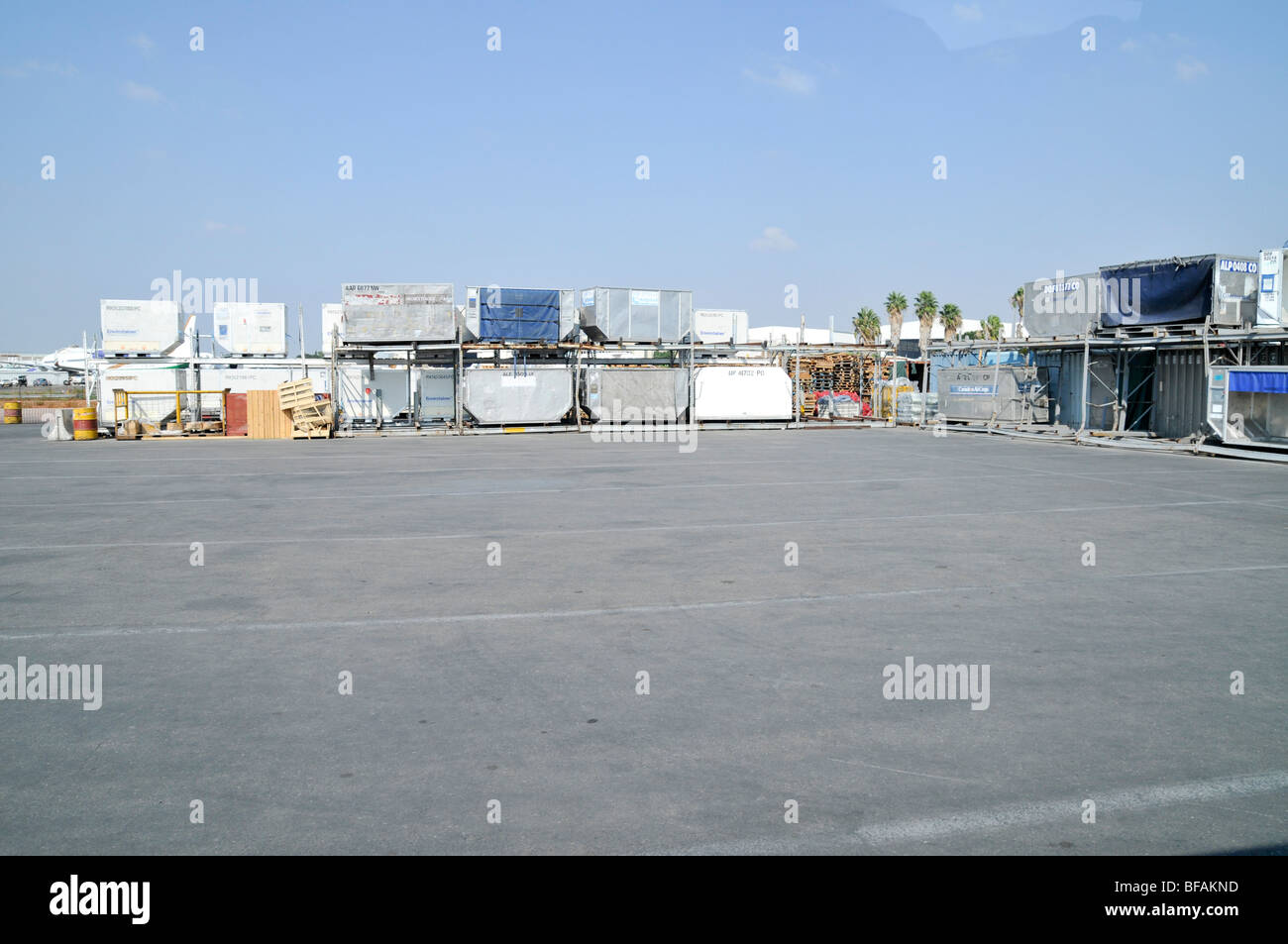 Israel, Ben-Gurion international Airport Cargo storage Stock Photo - Alamy